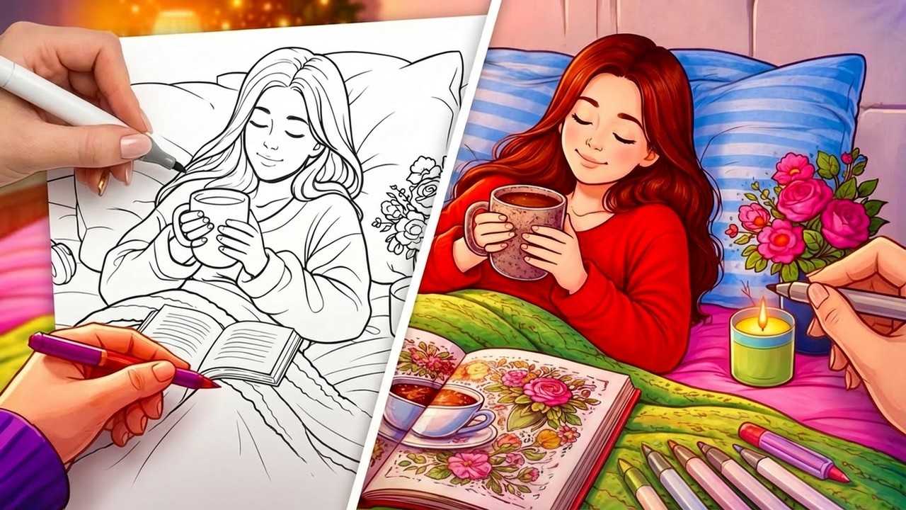 This Feels Illegal to Watch Slowly… | Cozy Coloring for Stress Relief