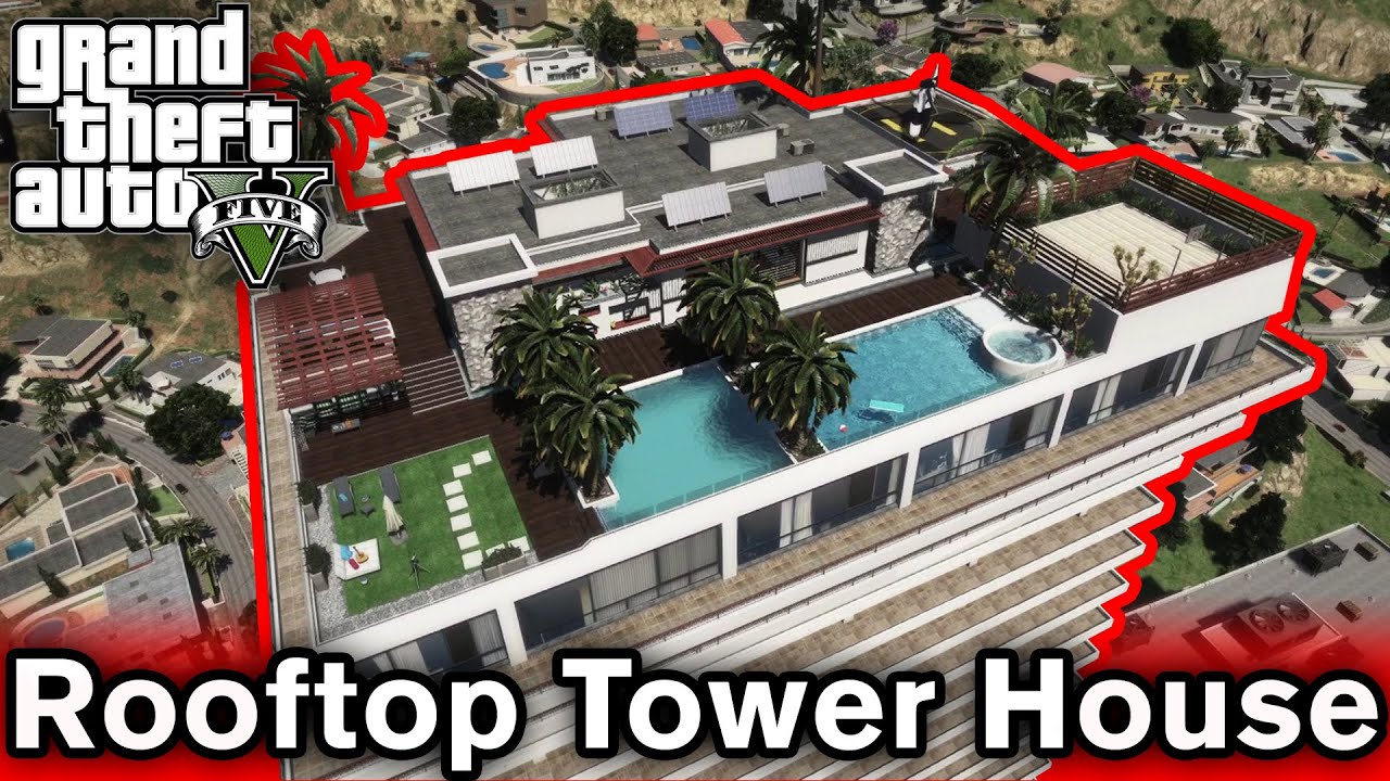 GTA 5 Rooftop Eclipse Tower House Mod - How to install Addon MLO House mod in GTA 5 PC ? 2022