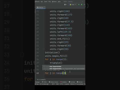 Unity logo using Python Turtle 🐢