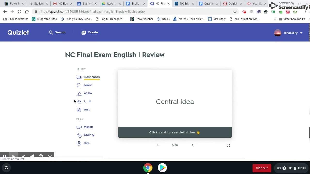 Quizlet instructions for Final Exam Terms Review