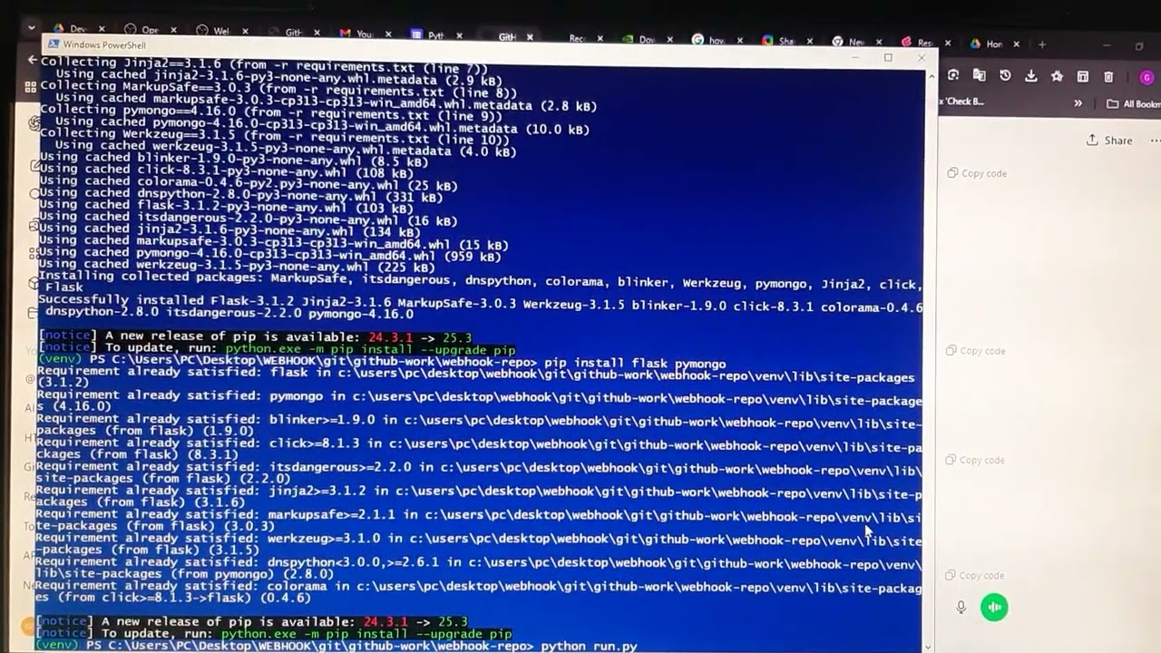Creating a Webhook on github By Gaurav Sharma