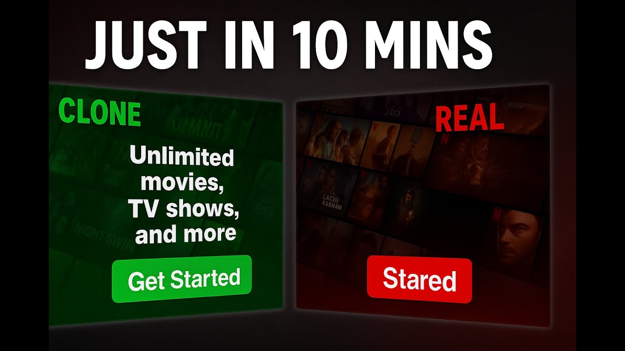Netflix clone just in 10 mins using Html|Css|JS