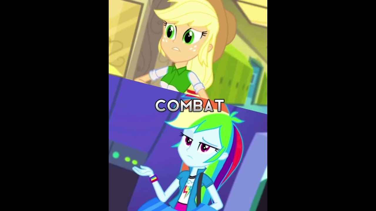 Rainbow Dash vs Applejack battle #mlp