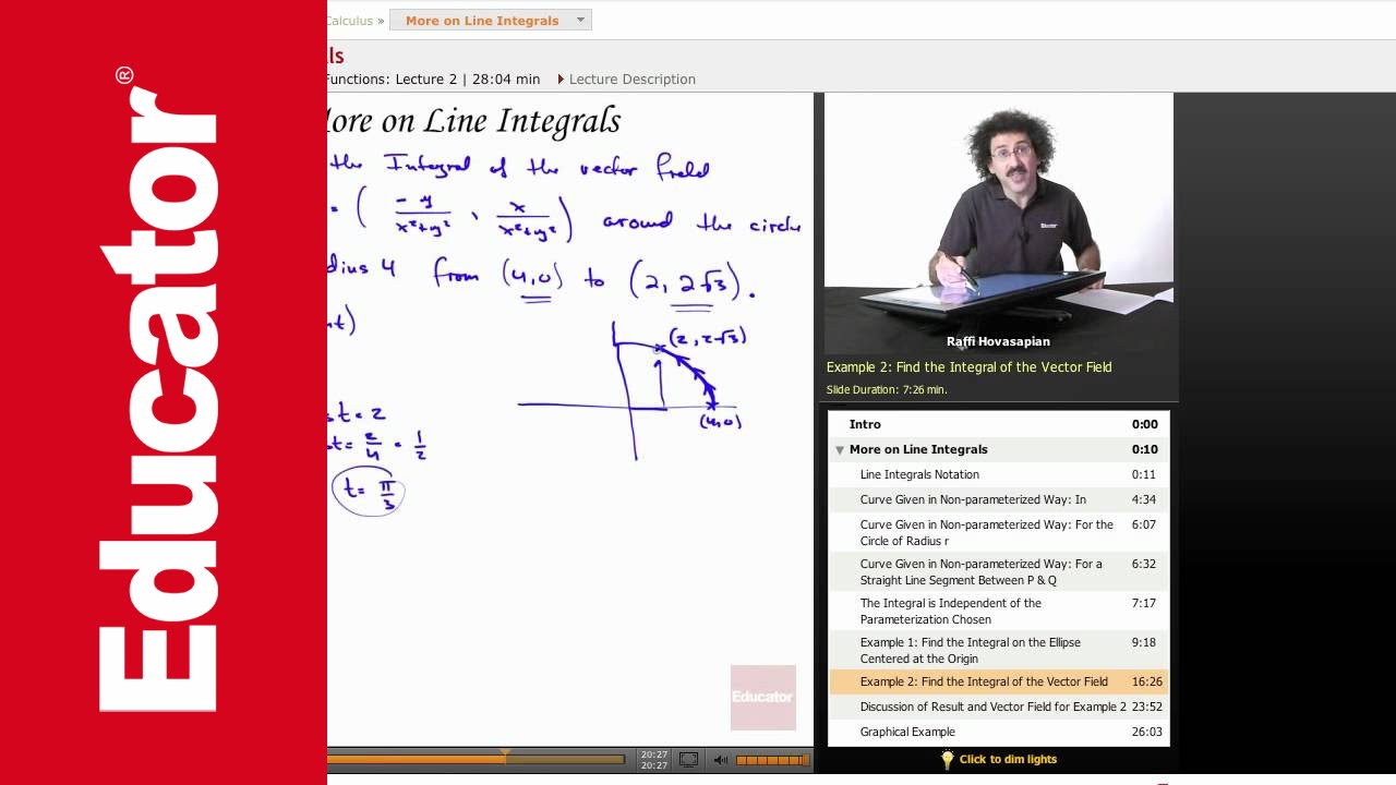 Multivariable Calculus: Line Integrals, Part 2