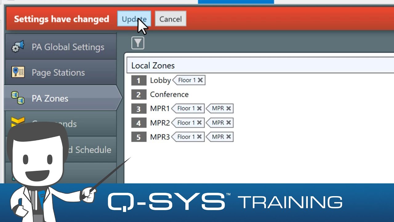 Q-SYS Training  |  Public Address C - Administrator Settings