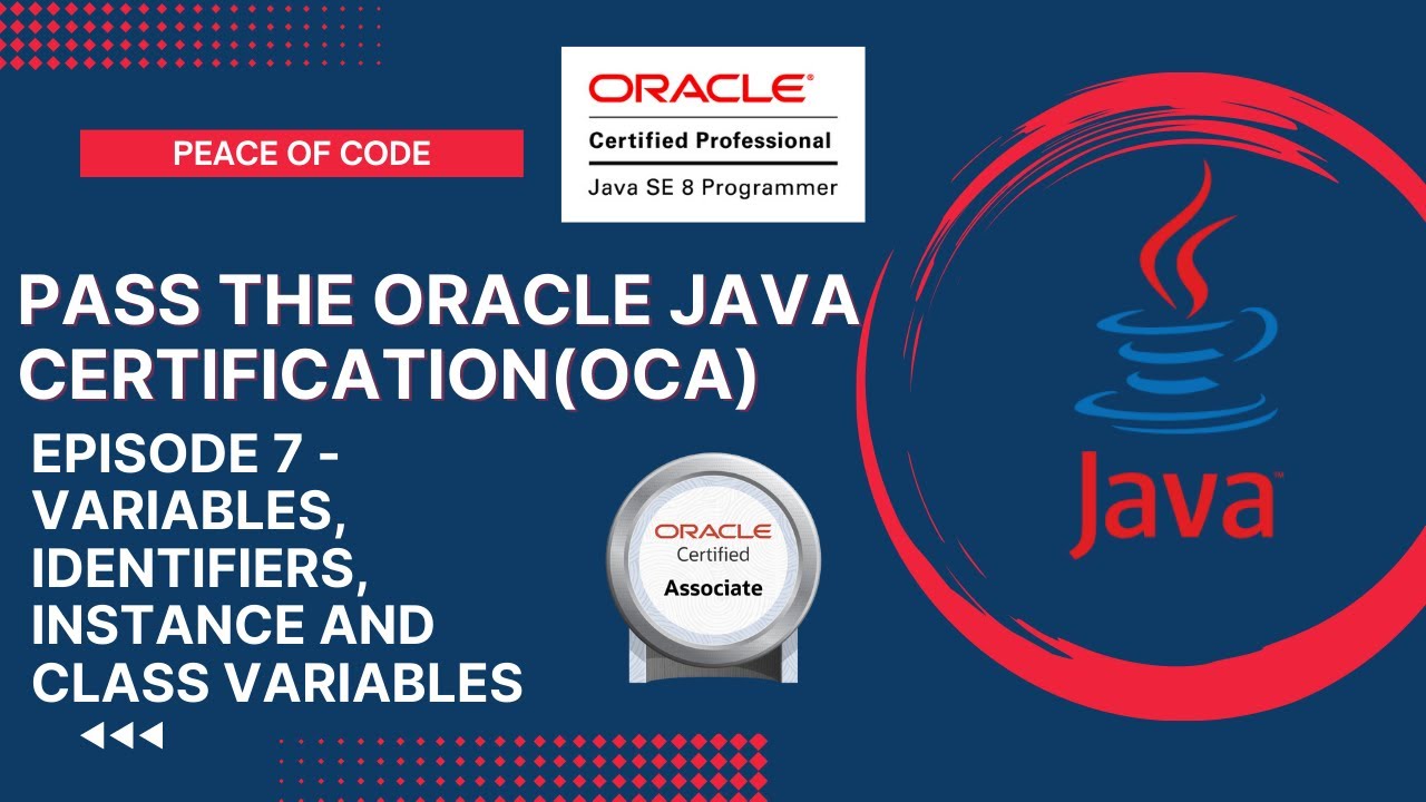 Oracle Java Certification - OCA | Variables in Java | #java #certification #tutorial #corejava