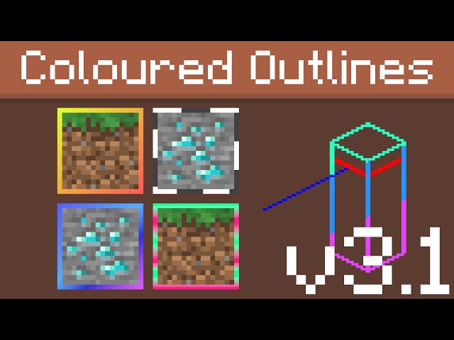 Multicolour Fade Outlines Minecraft Texture Pack