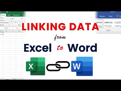 LINKING DATA FROM EXCEL TO WORD || EXCEL