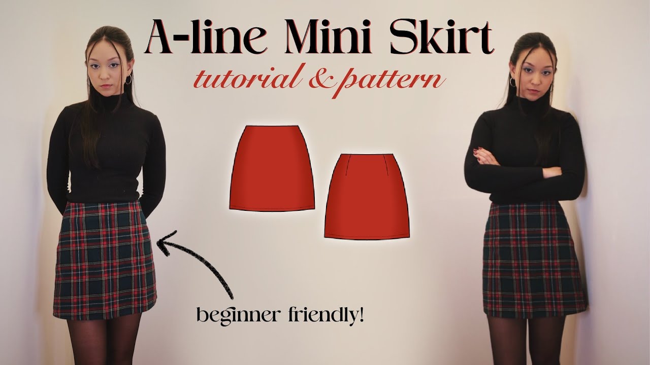 Basic A-Line Mini Skirt Tutorial & PATTERN // Beginner-Friendly Sewing Patterns