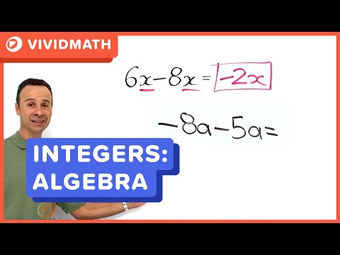 Simplify Basic Algebraic Expressions: Negative Numbers - VividMath.com