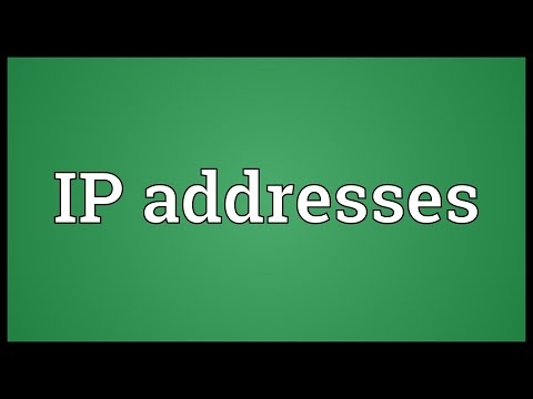 IP addresses Meaning