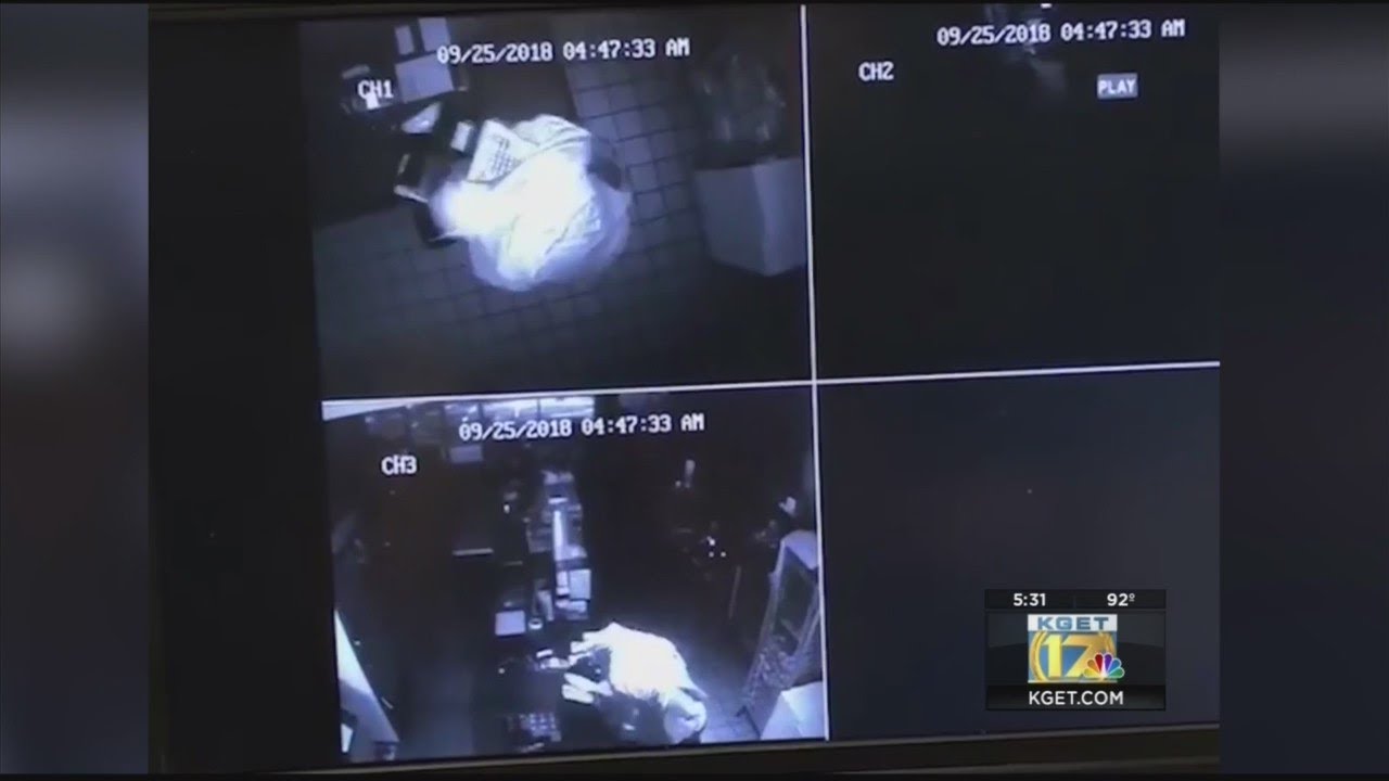 Surveillance video shows restaurant break-in