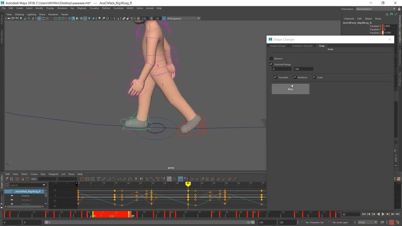 Snap python script for maya