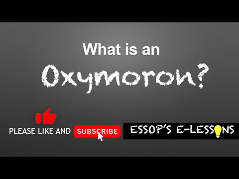 What is an oxymoron? Figures of speech explained by @EssopsElessons