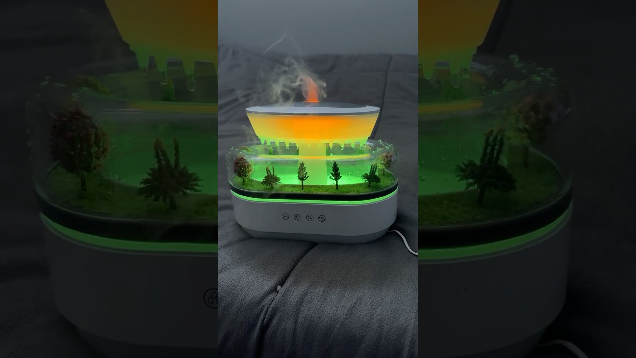 Raindrop aroma humidifier with music feature #aromatherapy #diffuser #decor #homedecor #shorts