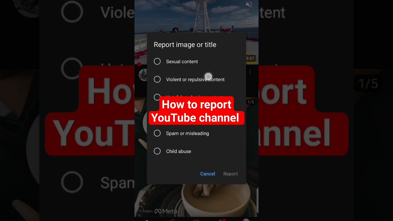 how to report YouTube channel|Report YouTube channel#viral #shorts