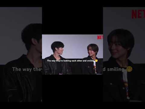 That shy smile says it all… Hyunwook & Jihoon moment #parkjihoon #choihyunwook
