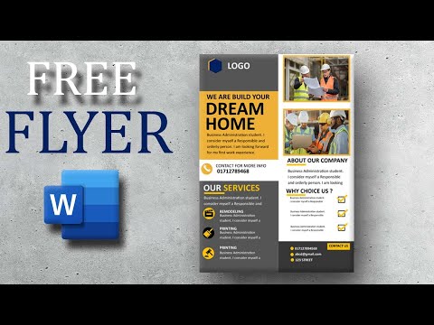 Free construction Flyer template in Word