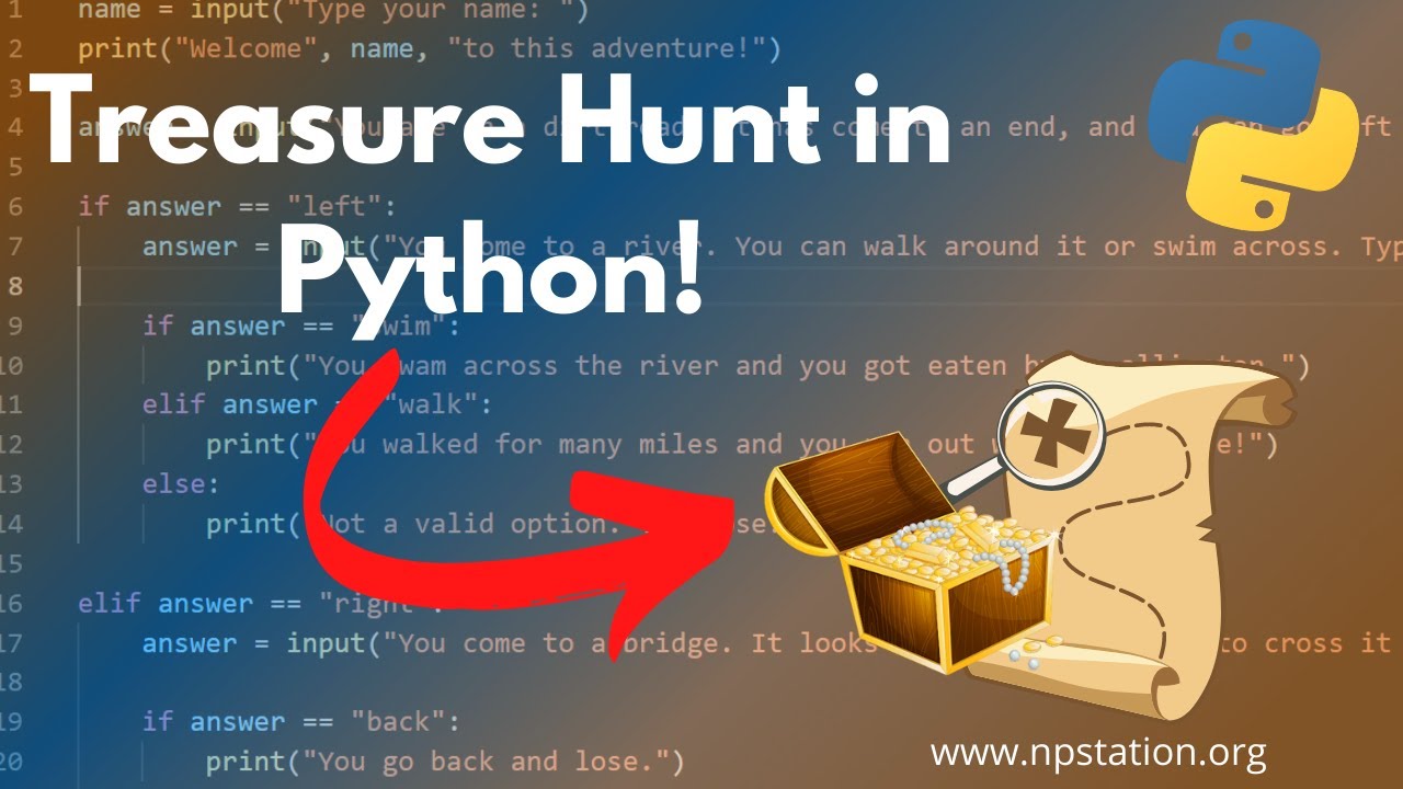 Treasure Hunt Game in Python - Python Project Ideas