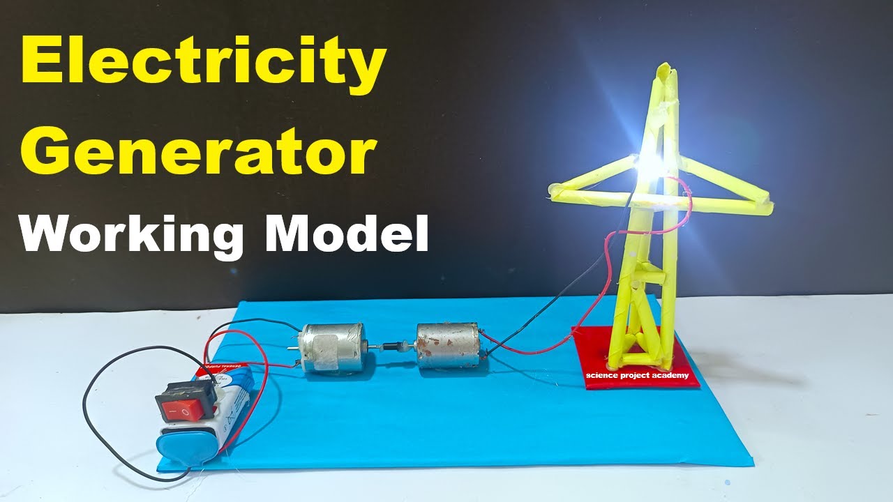 electricity generator working model for science project exhibition - diy - science project academy
