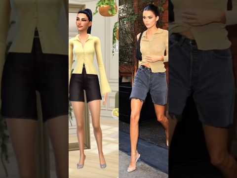 Recreating Kendall Jenner's outfit on Ts4