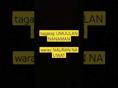 tagalog at waray #waray #phrases #translation