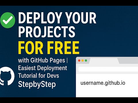 Deploy Your Projects for FREE with GitHub Pages | Easiest Deployment Tutorial for Devs | StepbyStep