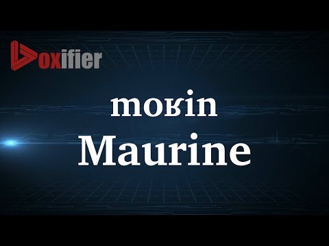 How to Pronunce Maurine in French - Voxifier.com