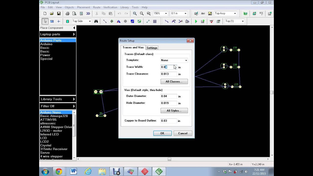 Using Diptrace - PCB layout - Setup correctly