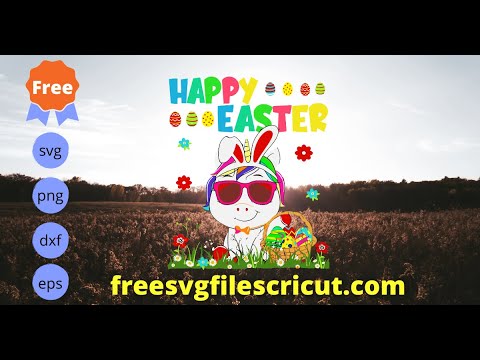 Free Unicorn Bunny Easter Svg, Free Happy Easter Svg, Free Easter Eggs Svg