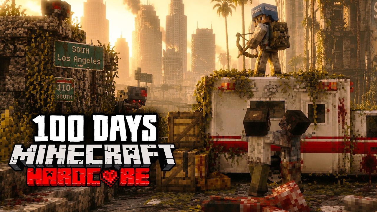 I Survived 100 Days in a TRUE Zombie Apocalypse in Hardcore Minecraft