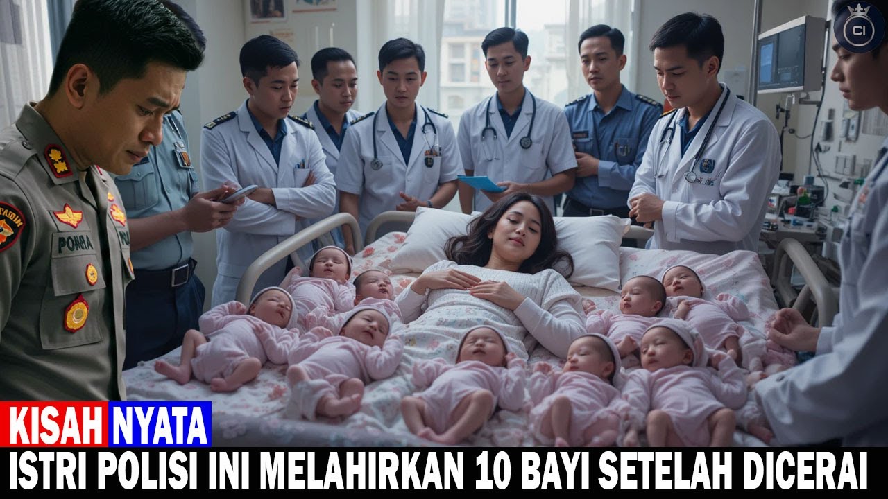 Bikin Merinding!! Polisi Ini Menyesal Saat Melihat Istri Yang Dicerai Melahirkan 10 Bayi Kembar