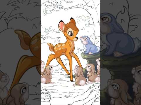 Thumper!!!🥹🐰 #colorbynumber #disneymovies #disney #shorts #bambi #thumper #cute #coloring