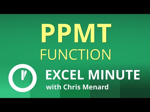 Excel PPMT Function - calculate principal on loan payment | Excel One Minute Quick Reference