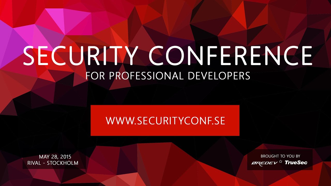 Security Conference 2015 - Secure coding patterns