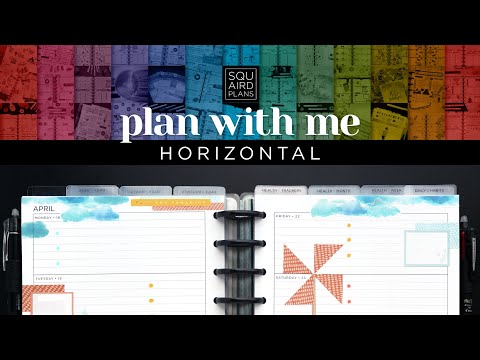 Daily Plan with Me :: Pinwheel Pattern Play Planner Theme :: Classic Happy Planner Horizontal Layout