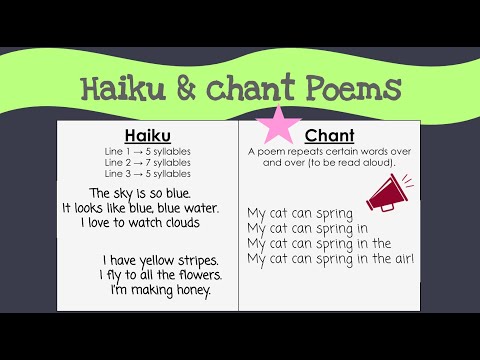 Haiku & Chant Poems
