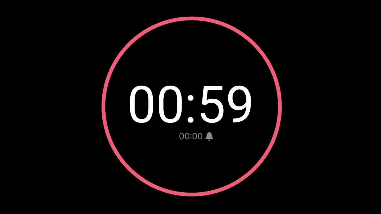 59 Second Countdown Timer / iPhone Timer Style