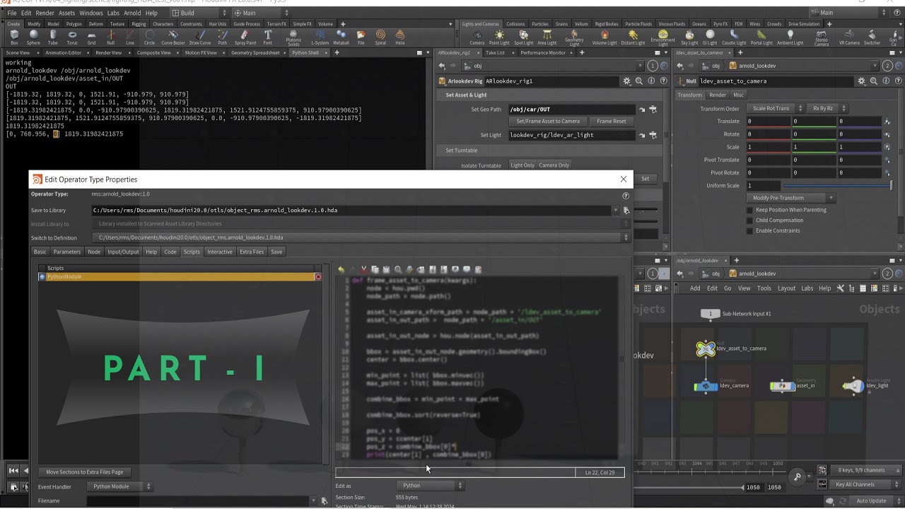 Houdini Python - 05 Arnold Look-dev HDA Part -1