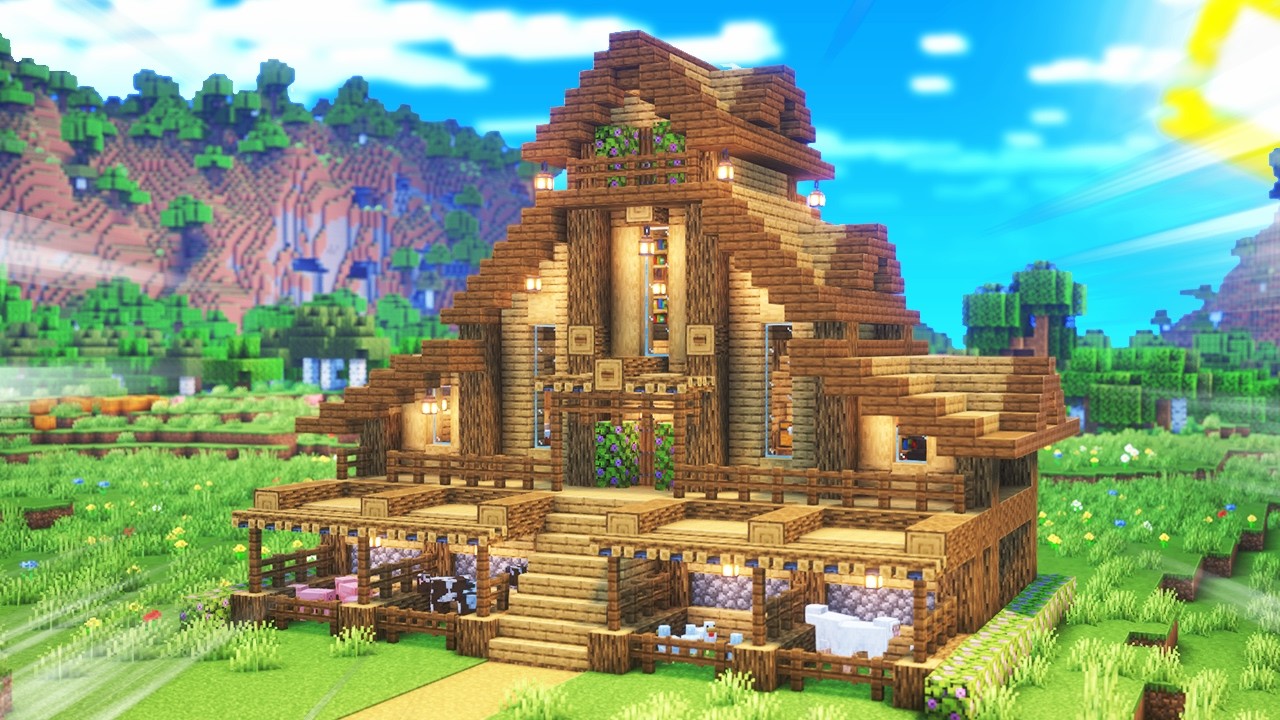 Minecraft: How To Build a Giant Wooden Mansion - Minecraft Builders