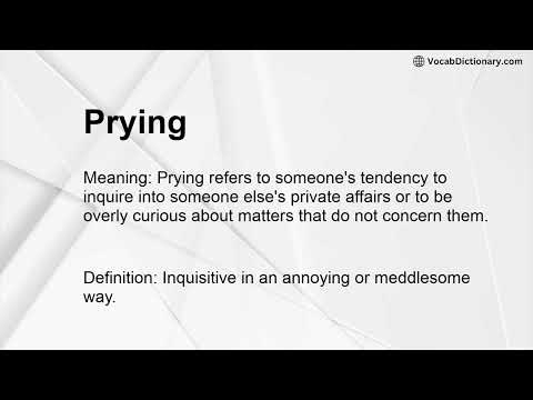Prying Meaning