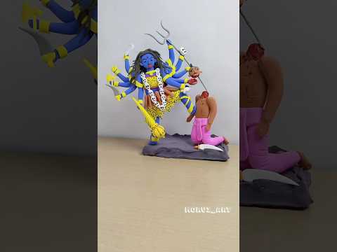 Aigiri Nandini ???????? How to make Kali Mata idol making ???? #kali_mata #kalimaa #clay_murti #shorts #art