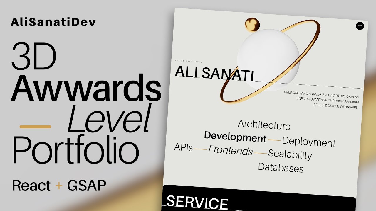 Build Your Dream 3D Dev Awwwards Portfolio in 2 hours