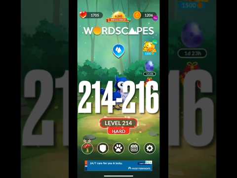 Wordscapes: Level 214-216 #wordscapes #wordscape #gaming