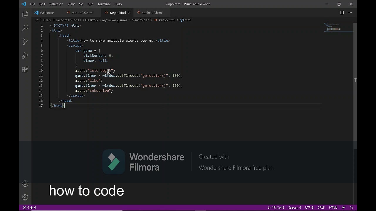 how to code multiple alerts using javascript