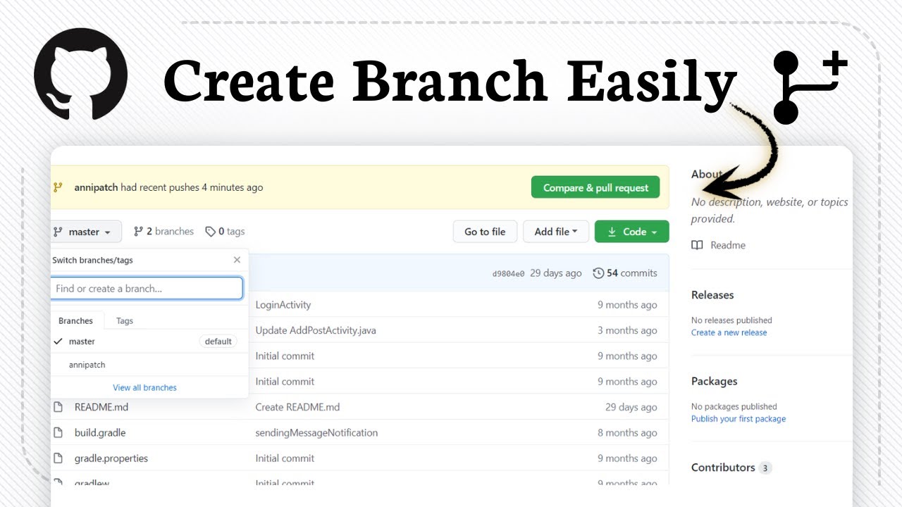 How to create a branch in Github (Branching Tutorial)