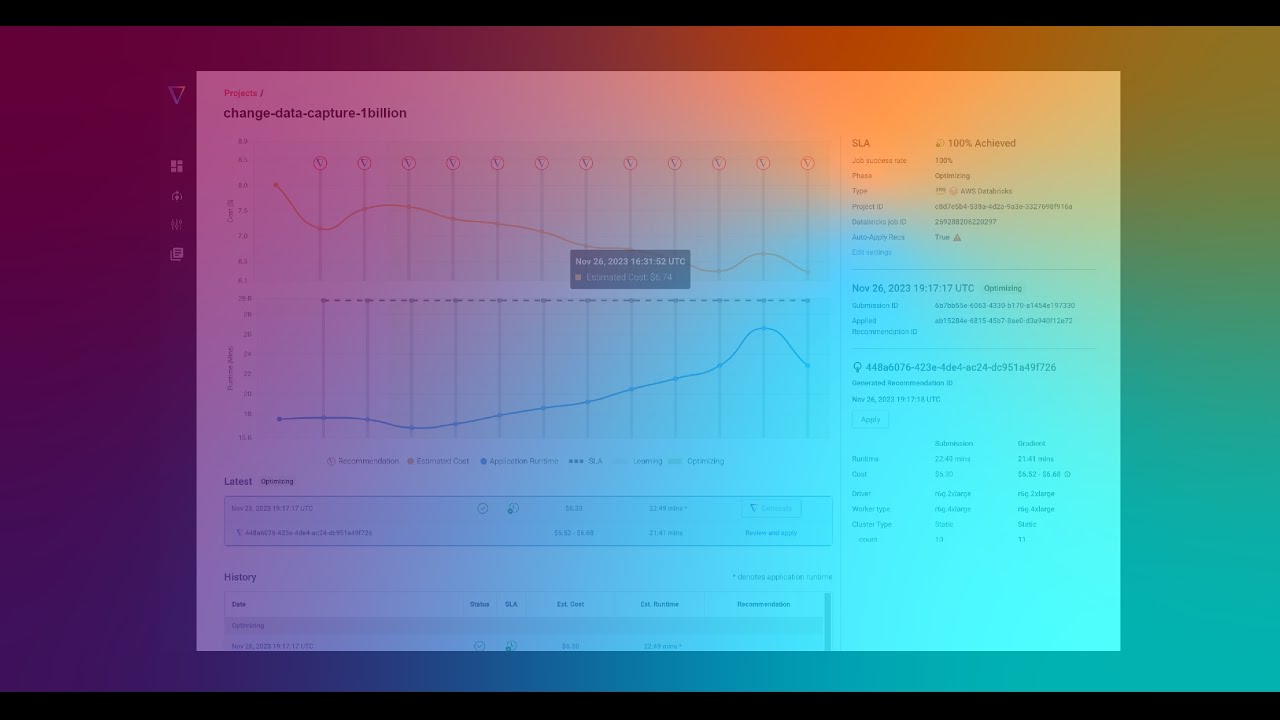Gradient Product Demo - ML Powered Databricks Jobs Cluster Optimizations