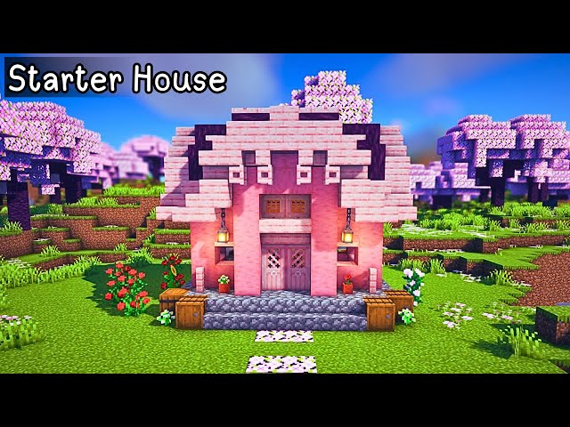 Cherry Starter House + Guide 🌸[14] Minecraft Map