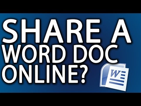 How to Share a Word Doc With Anyone Online