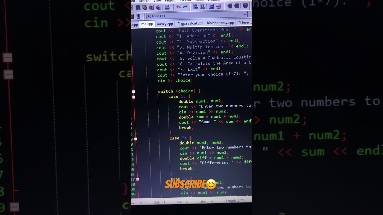 maths operations IDE dev c++ #cppprogramming